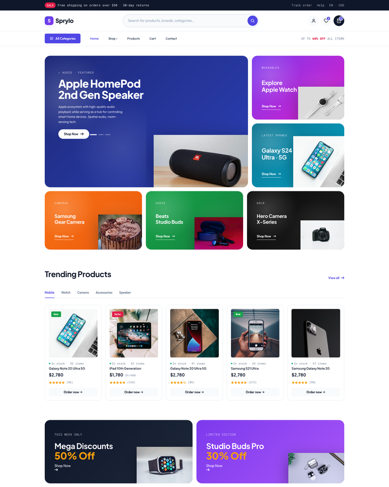 44+ Free Ecommerce & Shopping HTML Templates - html.design