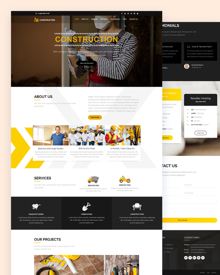 Architects - Free Construction Website Responsive