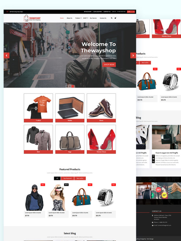 Free eCommerce Website Template