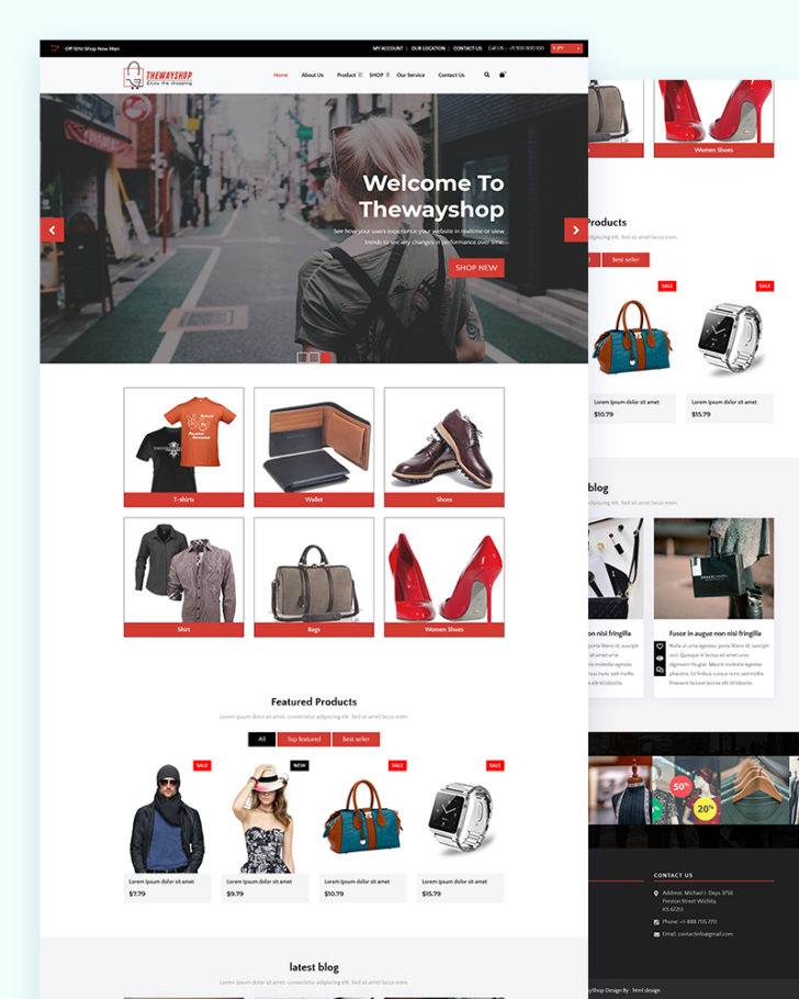 ThewayShop - Free Ecommerce Bootstrap template