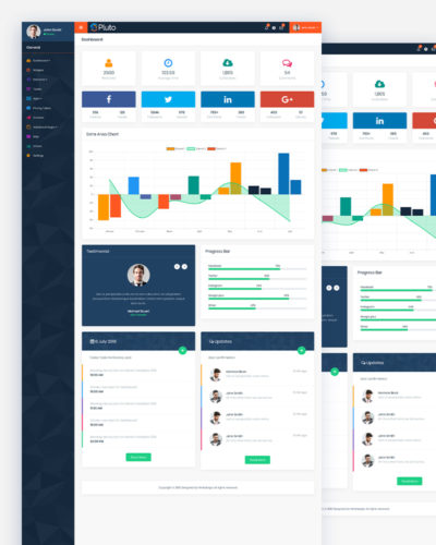 Pluto - Bootstrap Admin Dashboard Template