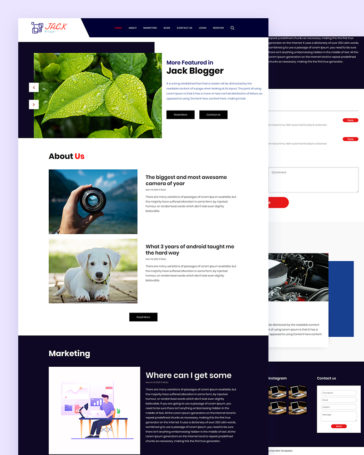 Jack - Free Blogger Html Template