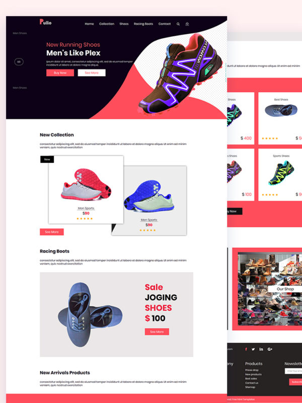 Free eCommerce Website Template