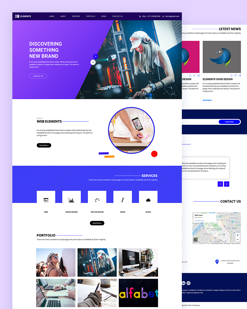 Download Free Premium Elements – Web Design Html Template