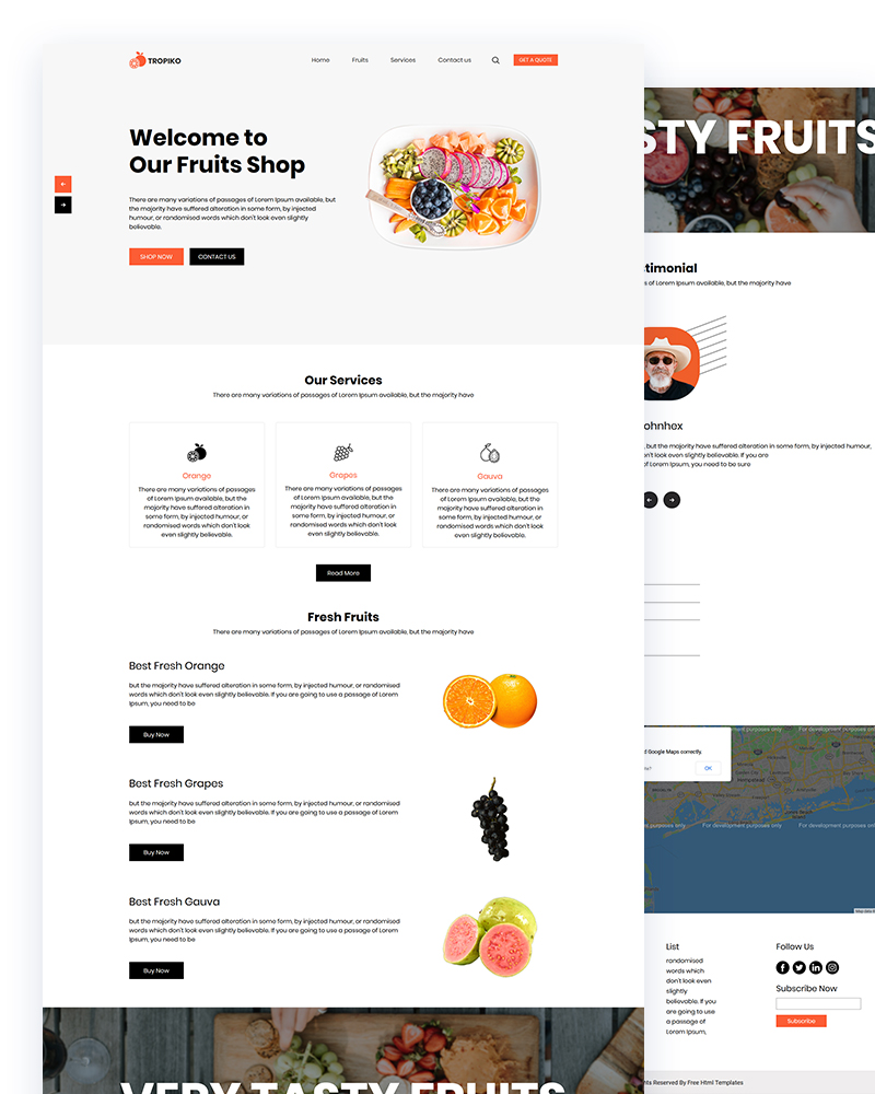 Tropiko – Fruit Store Html Template