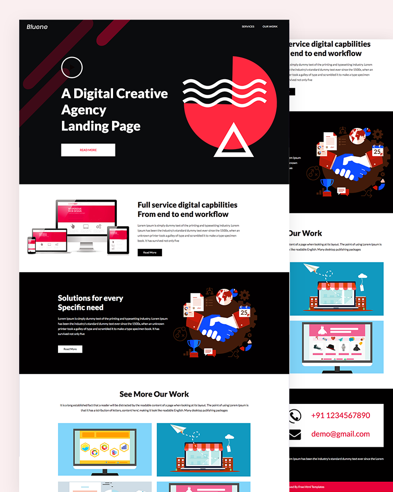 Bluene - Digital Agency Website Template