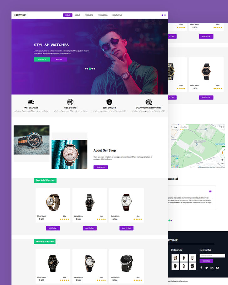 Handtime - Watches Website Template