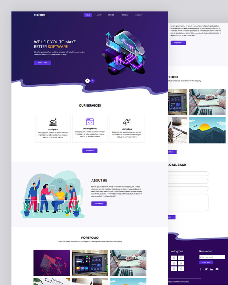 Techdor - Software Application HTML Template