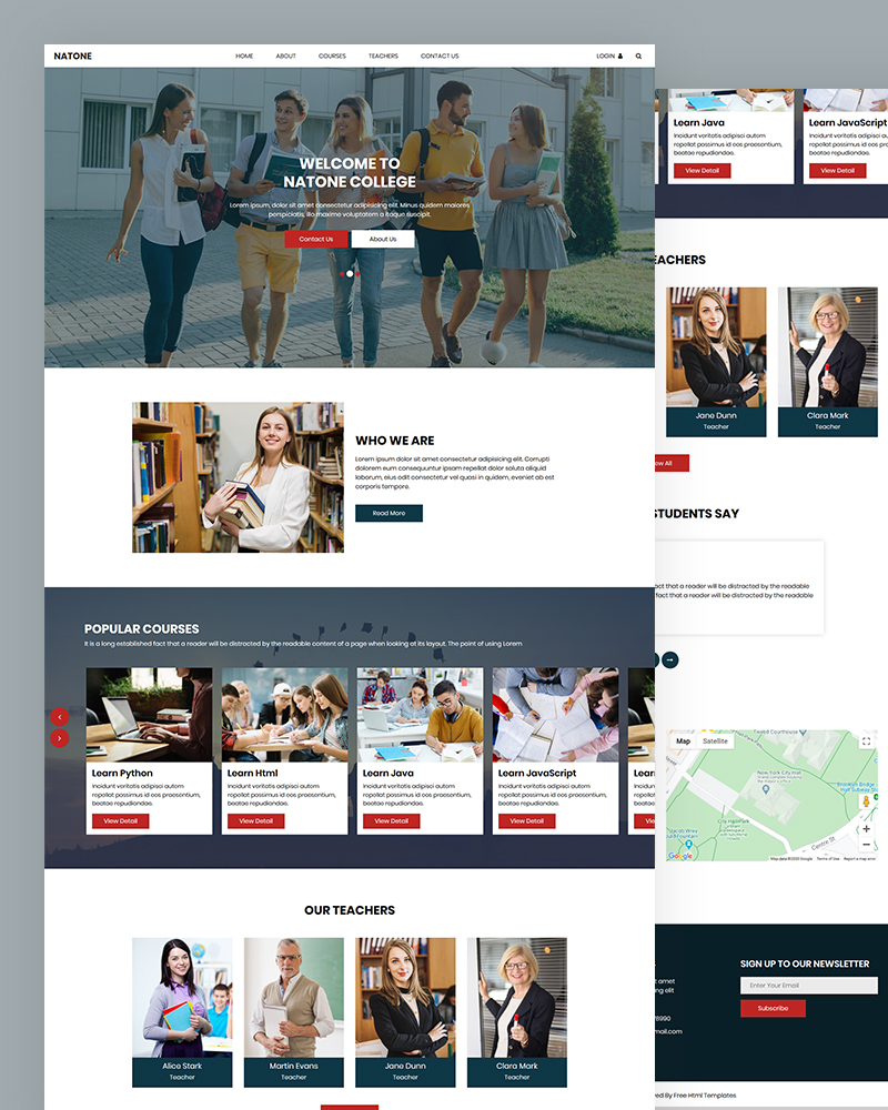 Natone – Education HTML Template