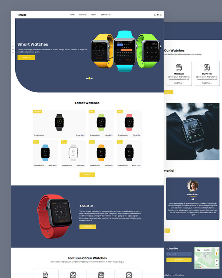 Timups - Smart Watches HTML Template