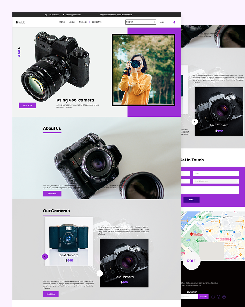 Role – Photography Website template