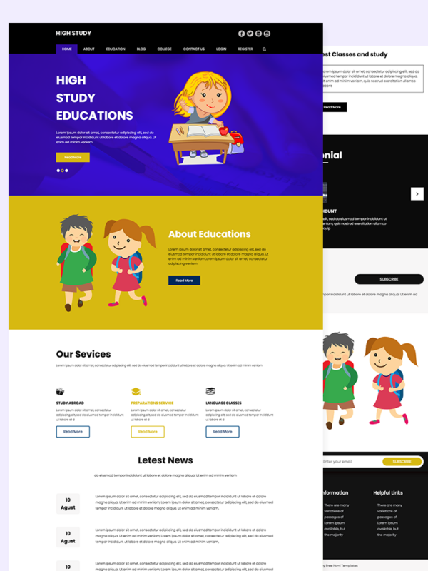 Education Website Templates Free Download