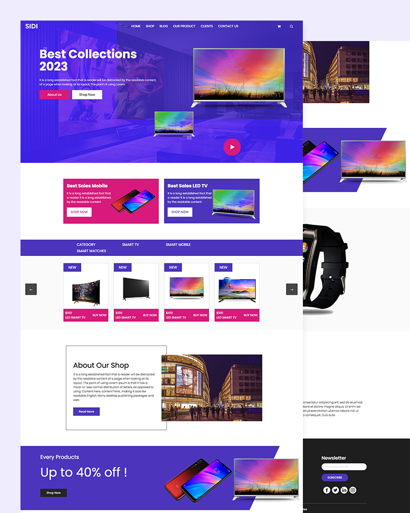 Sidi – Technology Tv and Mobile Website template