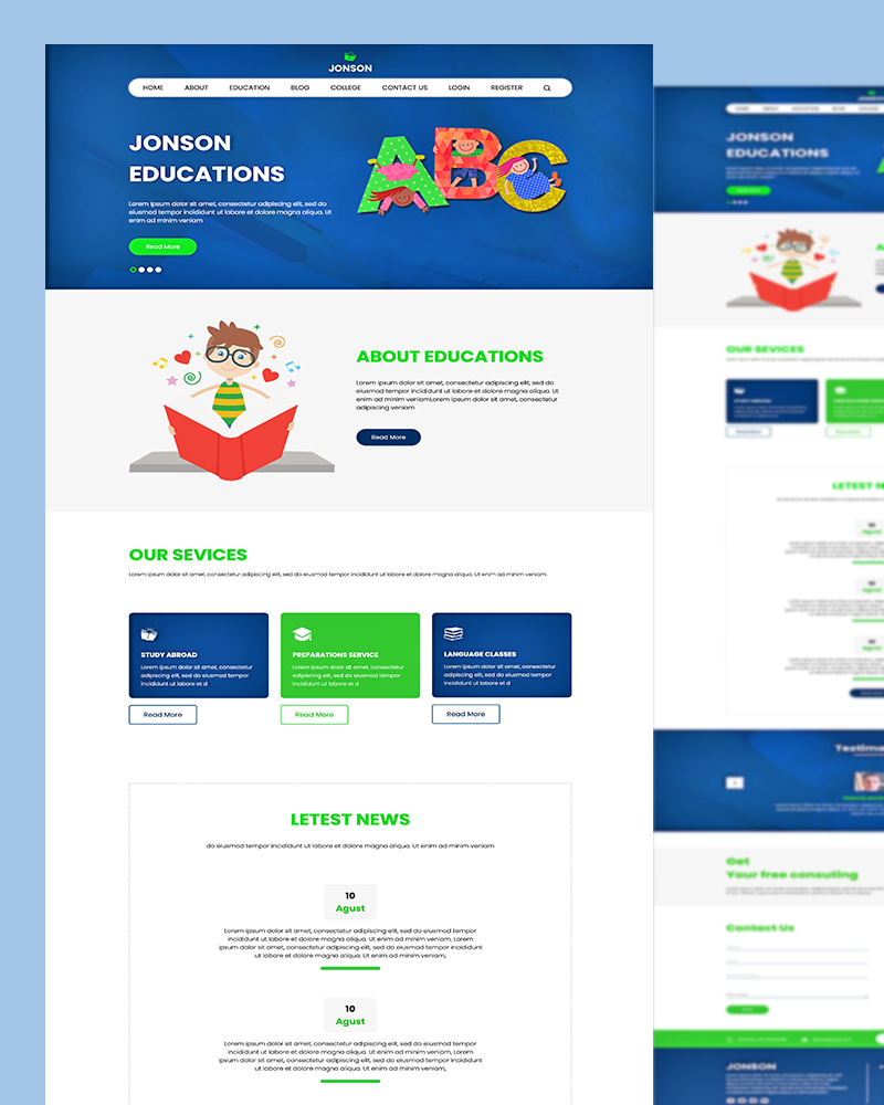 Jonson Education Website Template