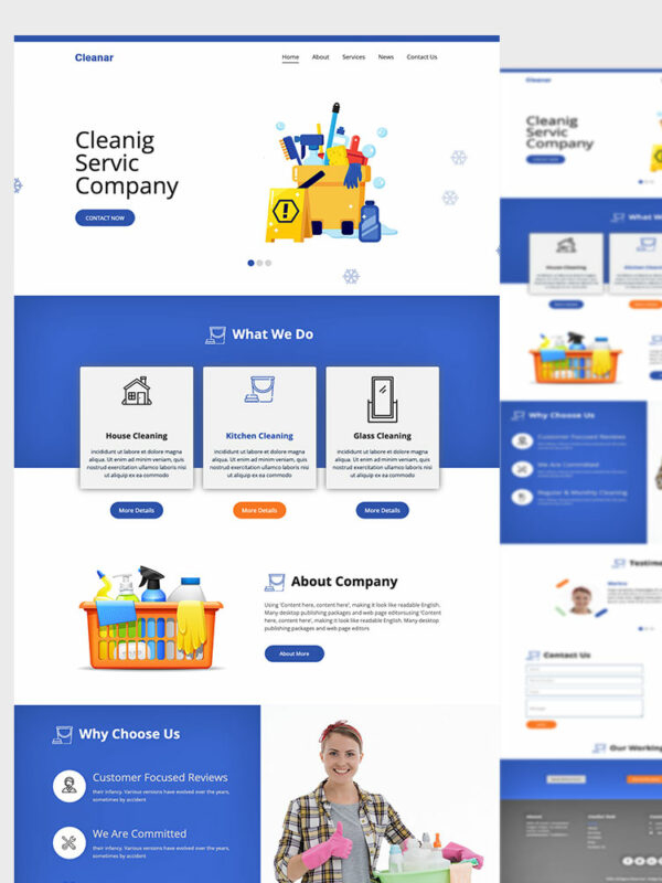 Maintenance & Services HTML Templates Free